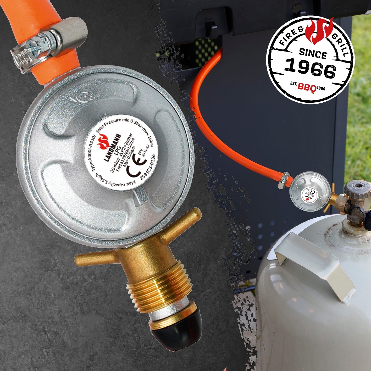 Regulatorsats – Gasolregulator & Slang för de flesta Gasolgrillar ...